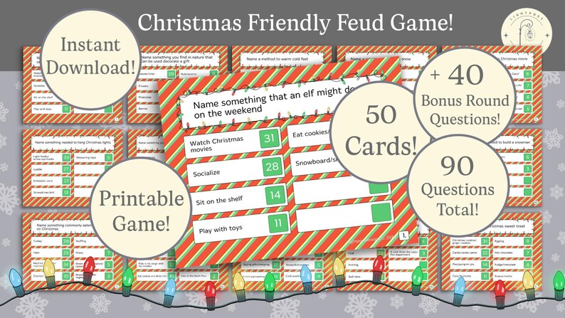Christmas Friendly Feud Game | Christmas Family Feud Game | Printable ...