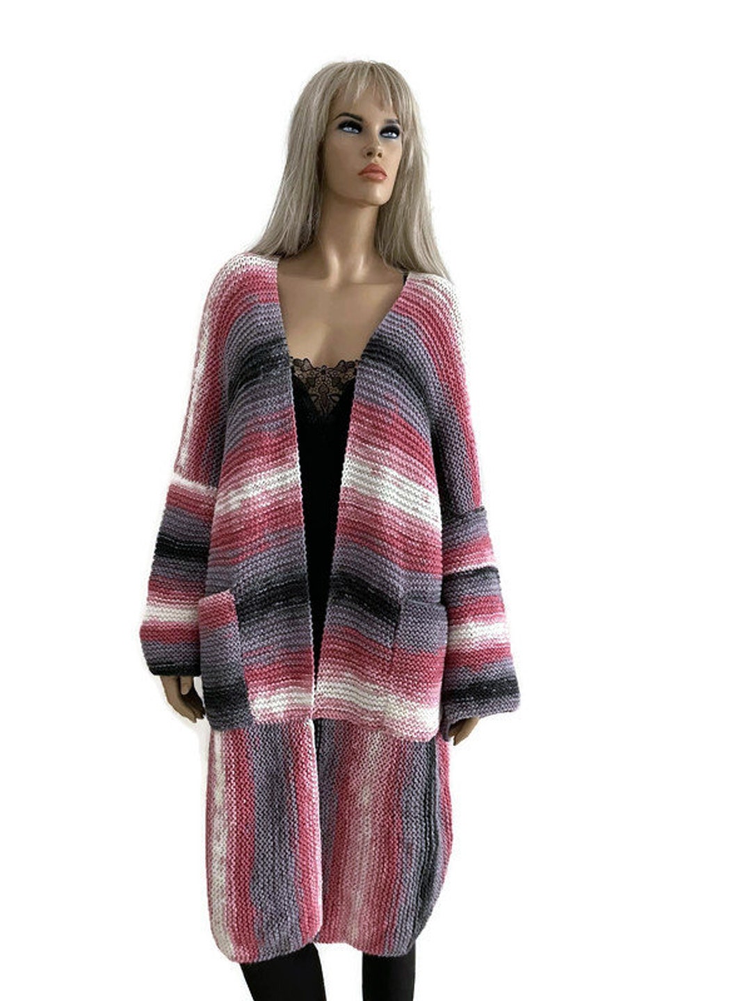 Bear Hug, Claire, Shades of Pink and Dusty Lavender, Gorgeous Hand-knit ...