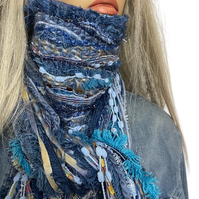 Denim Scarf - Etsy