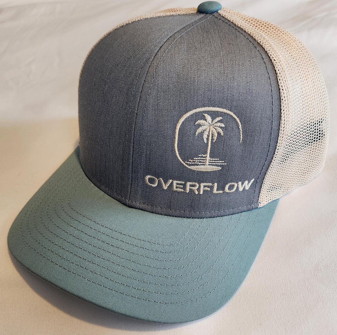 Overflow, Overflow Trucker Hat, Multiple Colors, Palm Tree Logo, Surf ...