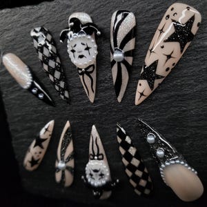 Sad Jester Custom Press-ons - Etsy