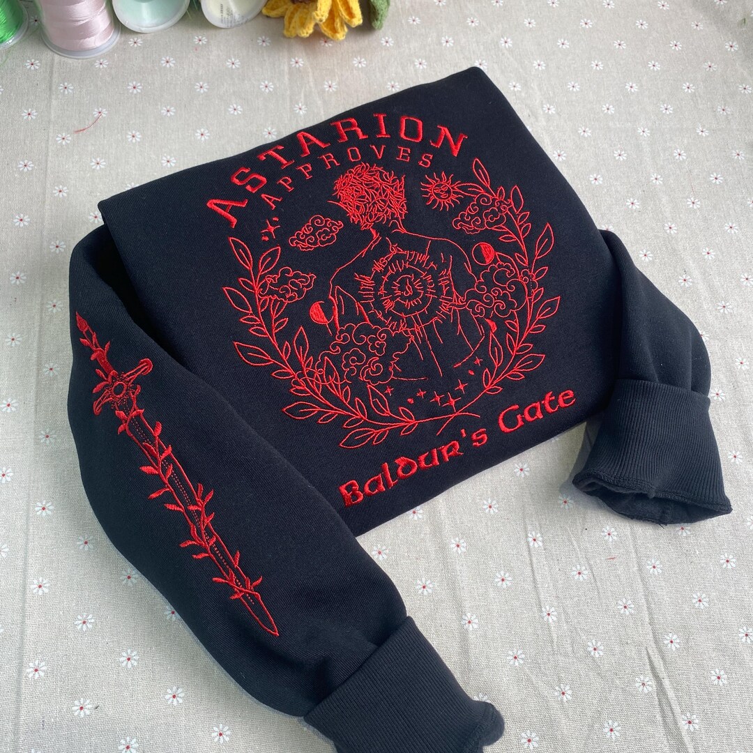 Baldurs Gate 3 Astarion Embroidered Sweatshirt, Astarion Sweater,gamer ...
