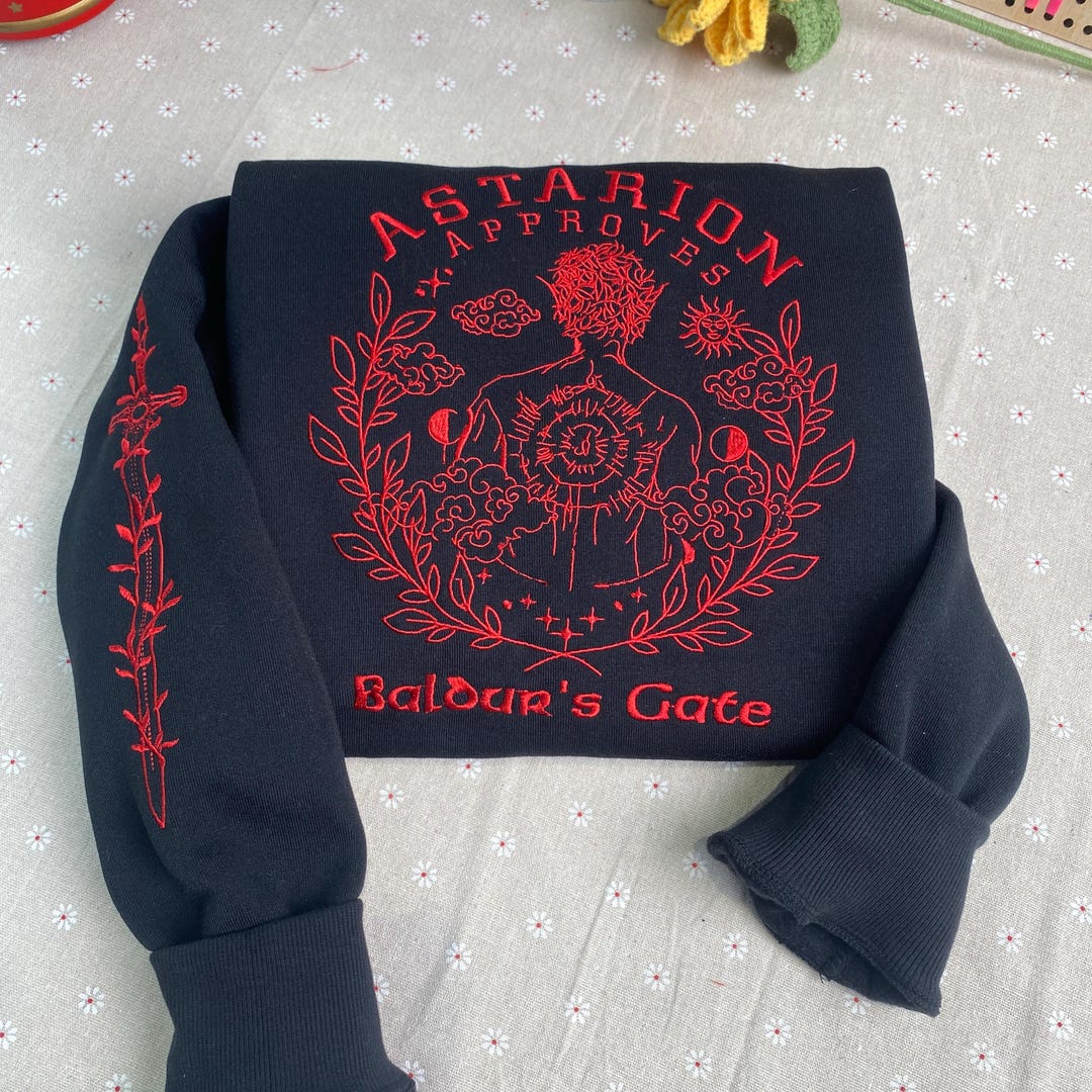 Baldurs Gate 3 Astarion Embroidered Sweatshirt, Astarion Sweater,gamer ...