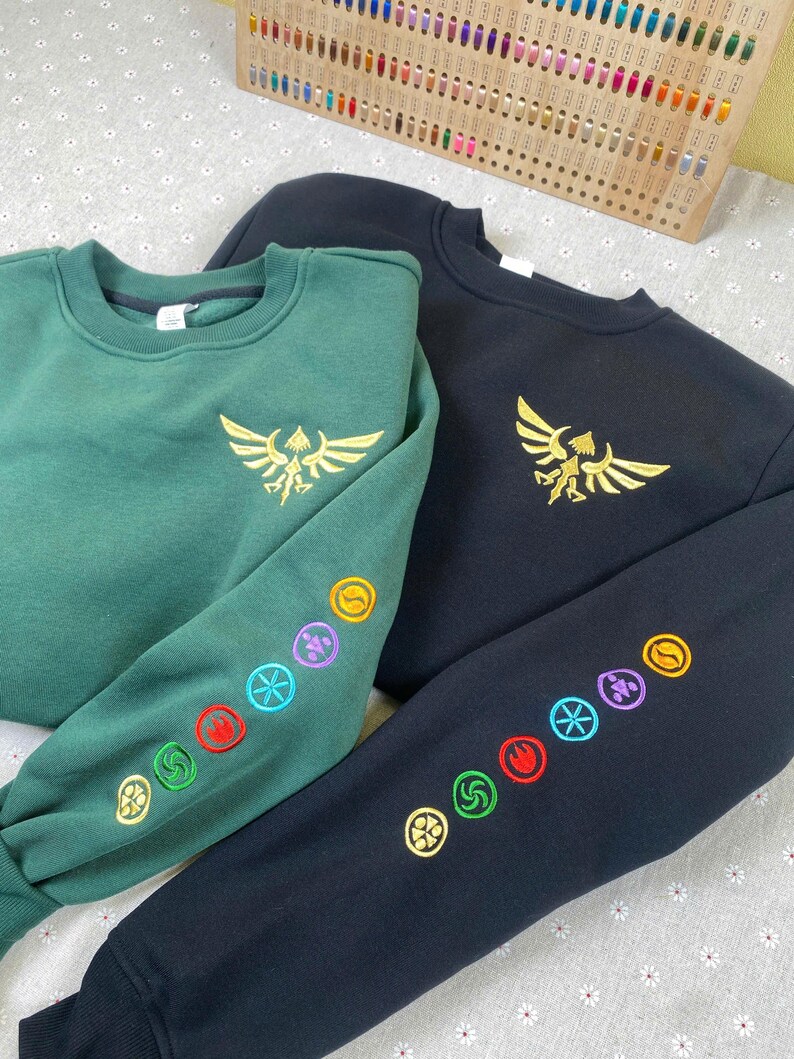 Legend of Zelda Embroidered Hoodie, Zelda Embroidered Sweatshirt ...