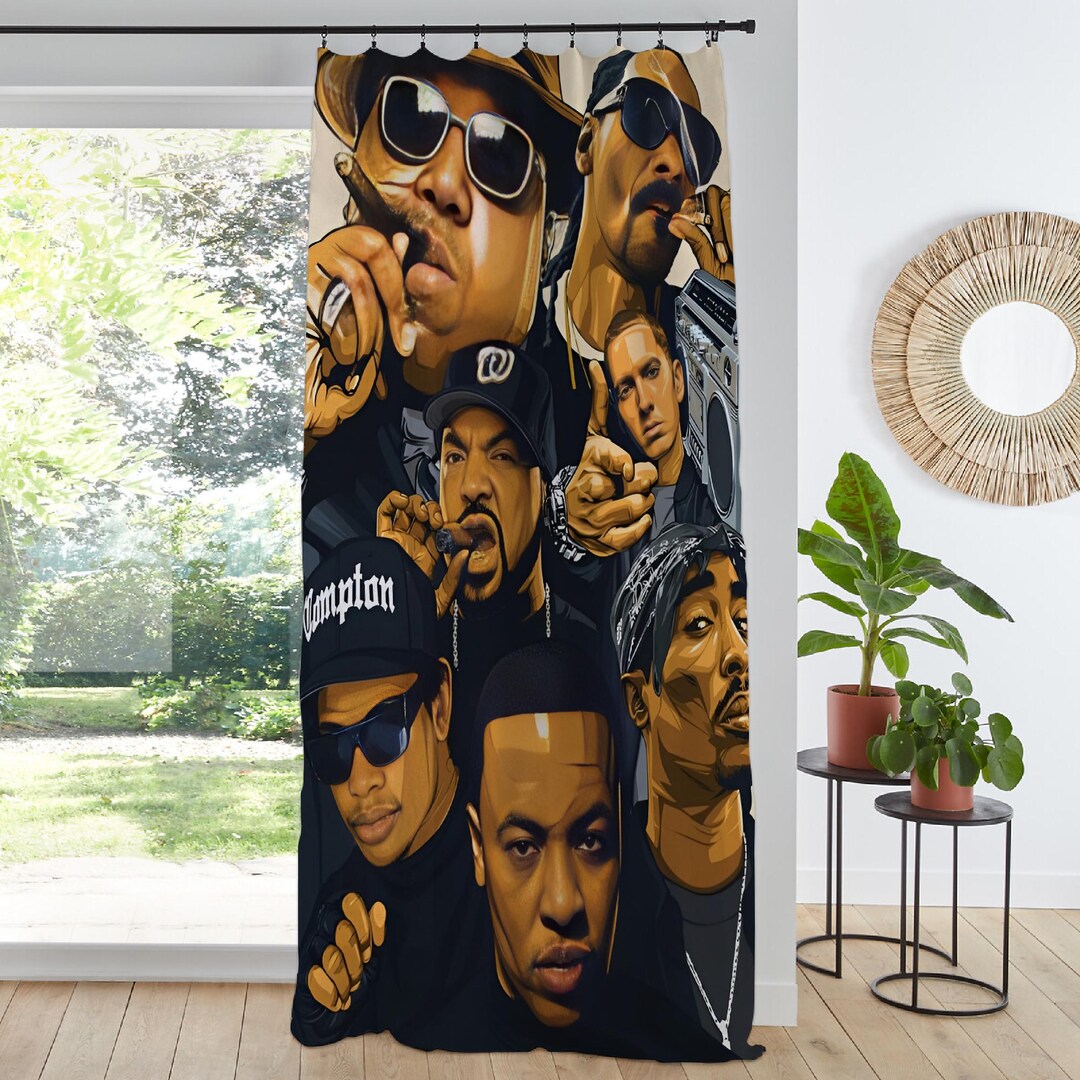 Hip Hop Curtain, Rapper Curtain, Music Curtain,music Decor, Home Decor ...