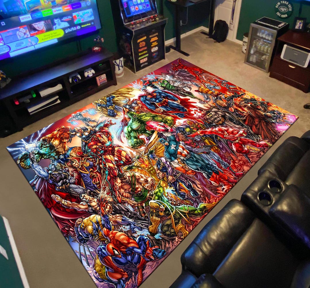 Marvel Characters Rug,avengers Rug,superheros Rug,fantastic Rug,movie ...
