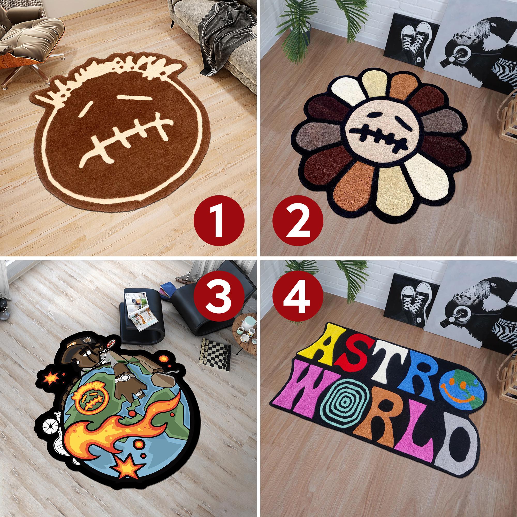 Takashi Murakami Rug, Travis Scott Rug, Cactus Jack, Astroworld ...
