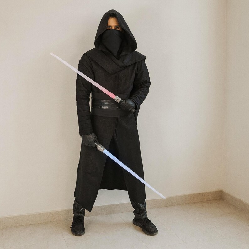 Kylo Ren Costume – Star Wars Inspired Dark Side Cosplay Robe and Belt ...