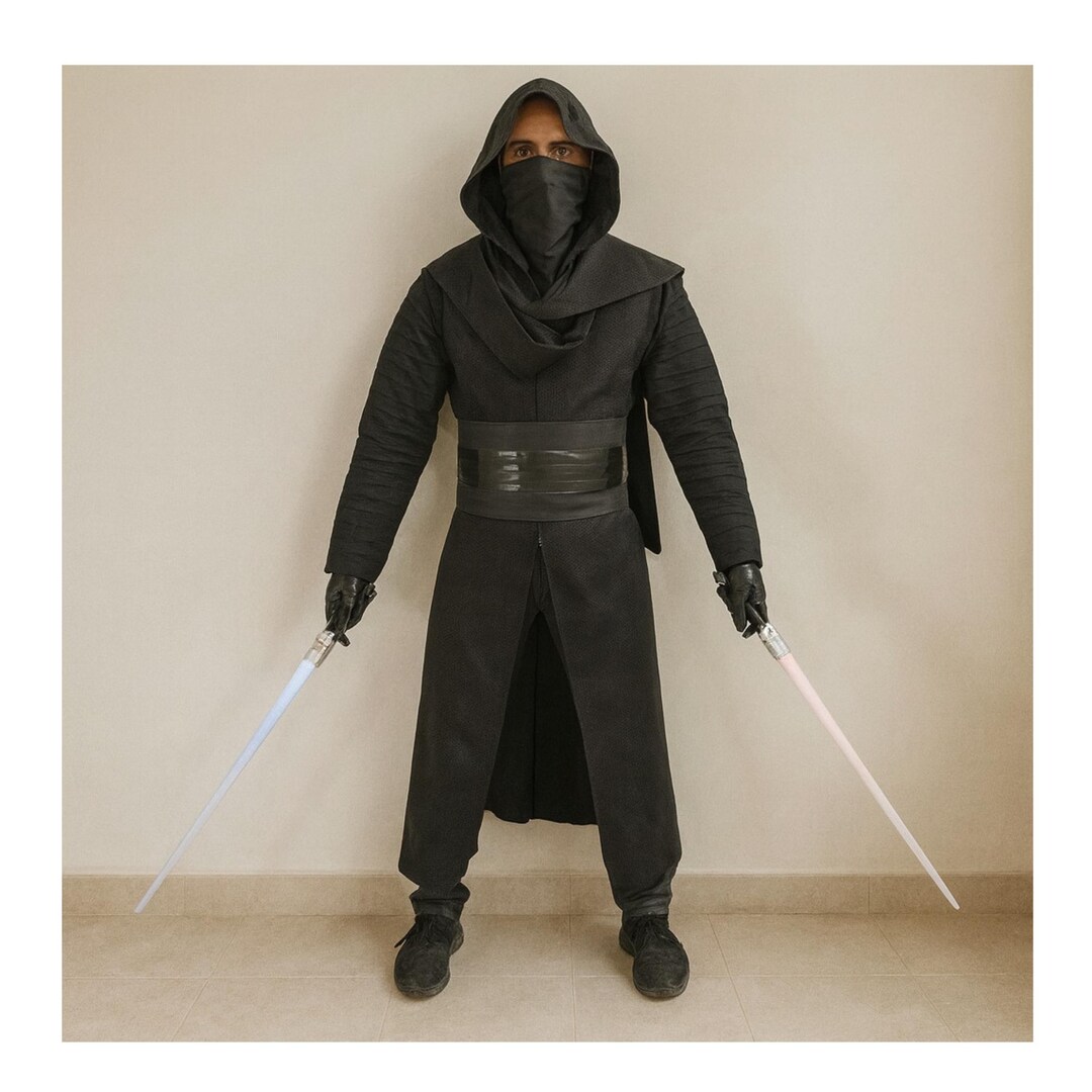 Kylo Ren Costume – Star Wars Inspired Dark Side Cosplay Robe and Belt ...