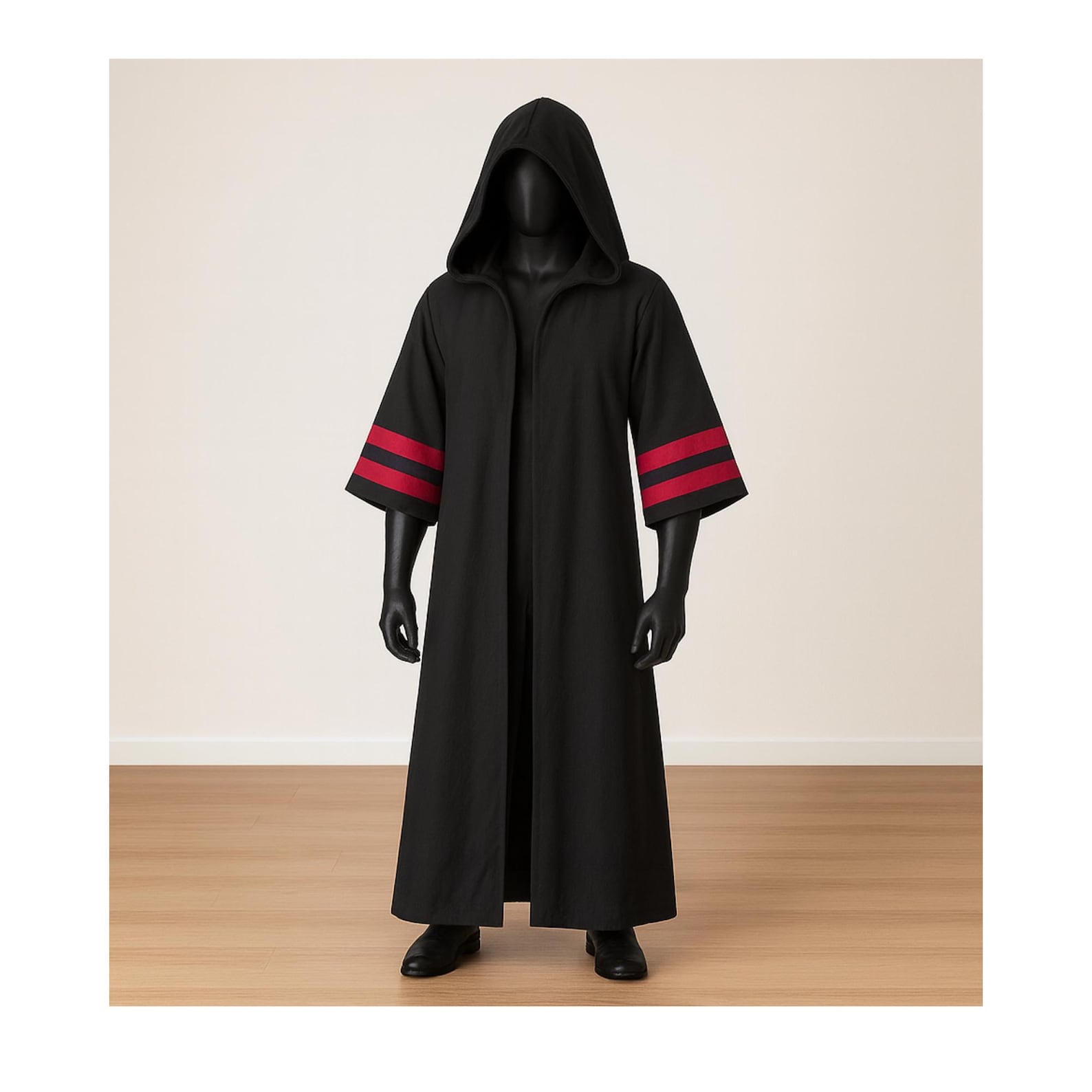 Sith Acolyte Hooded Robe | Dark Side Black Jedi Cosplay Cloak | Star ...