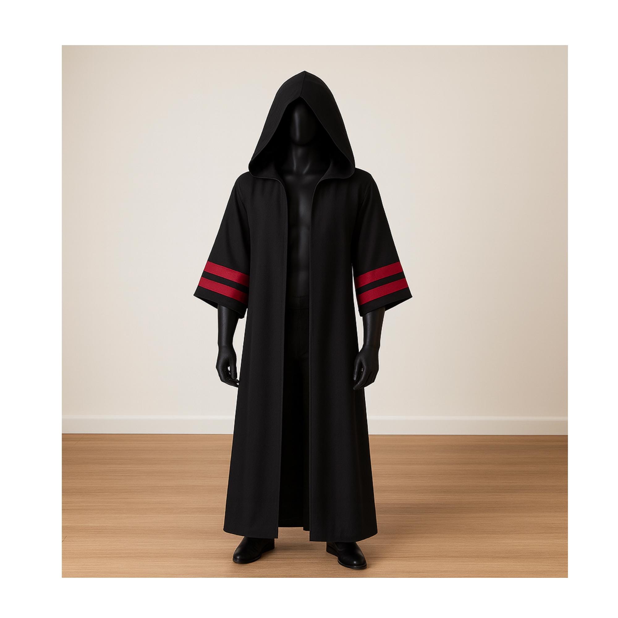 Sith Acolyte Hooded Robe | Dark Side Black Jedi Cosplay Cloak | Star ...