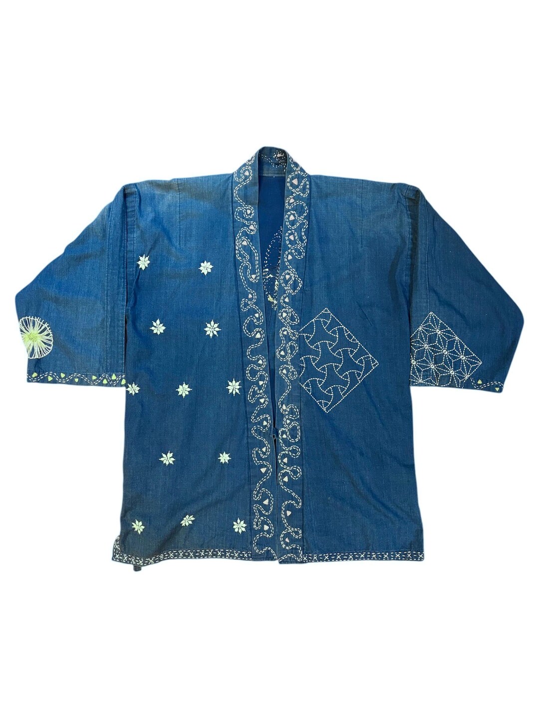 Samue ,japanese Traditional Working Wear, 100% Aizu Cotton, Indigo Dyed ...