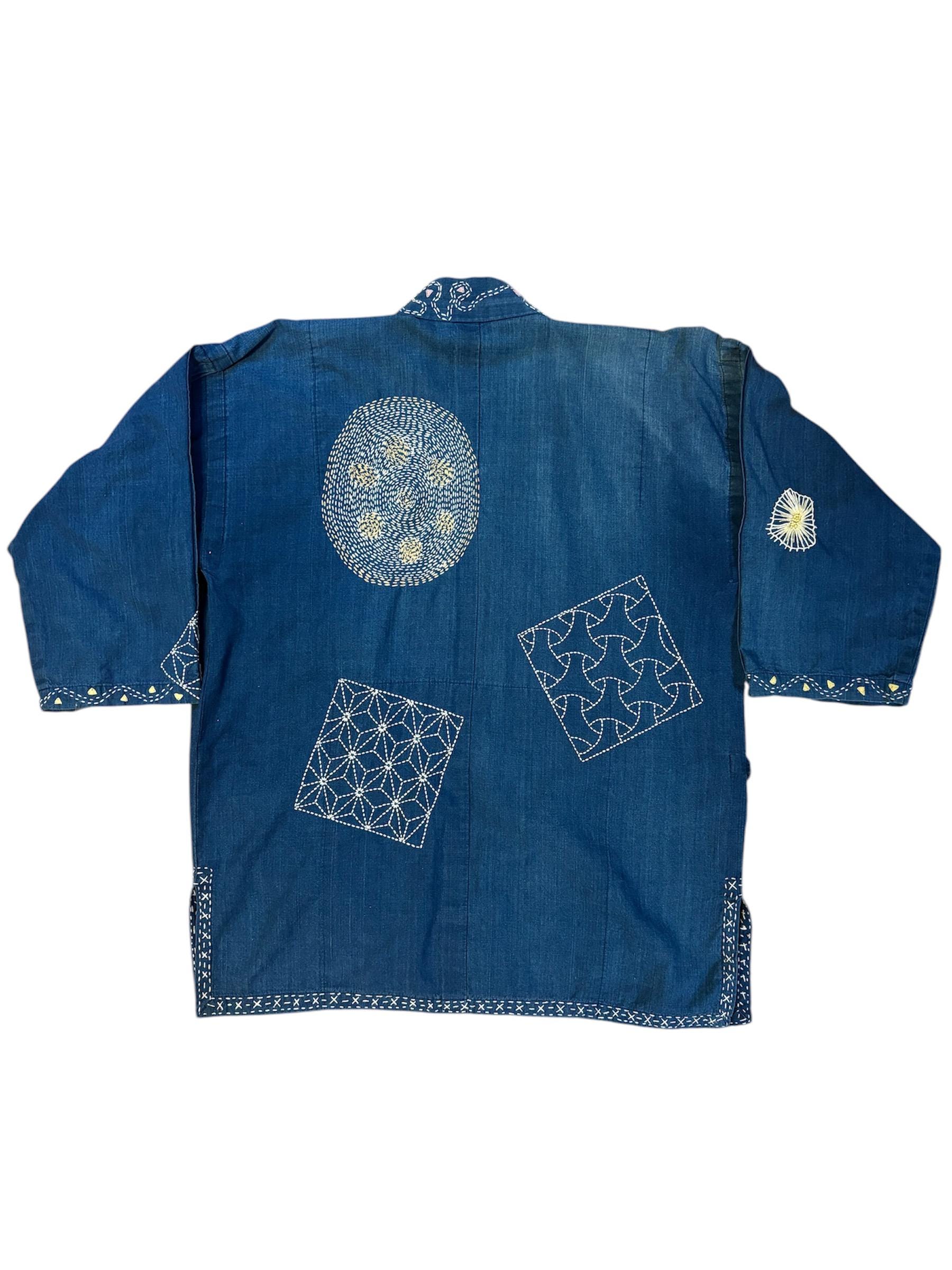Samue ,japanese Traditional Working Wear, 100% Aizu Cotton, Indigo Dyed ...