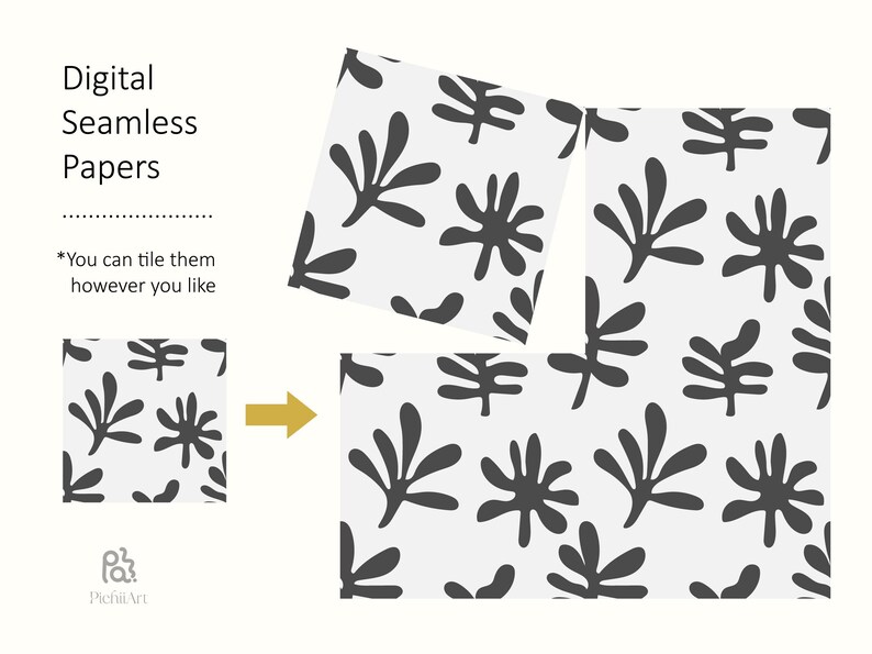 Floral & Abstract Digital Paper - Abstract Seamless Patterns - Floral ...