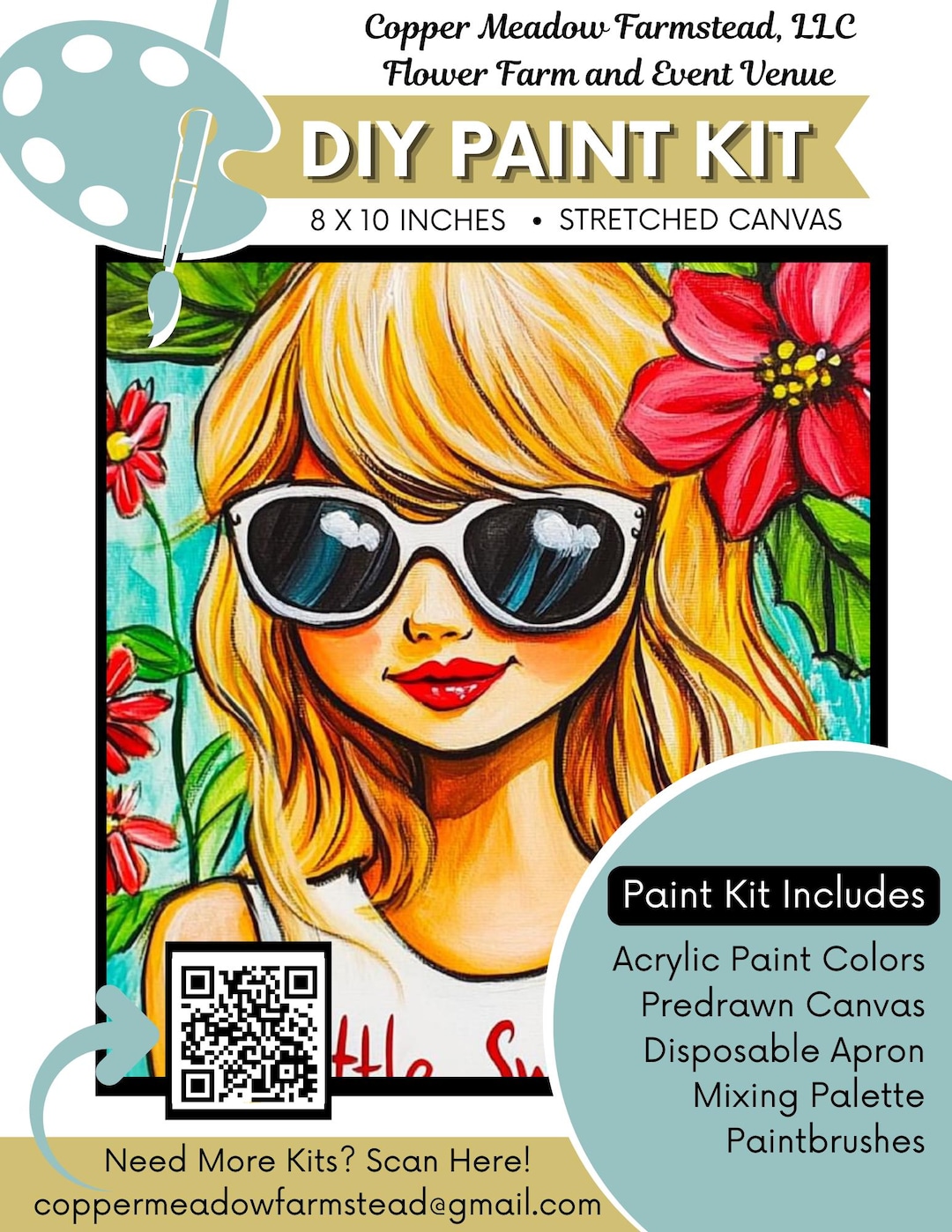 Pre Drawn Canvas Paint Kit: Little Swifty DIY Craft - Etsy