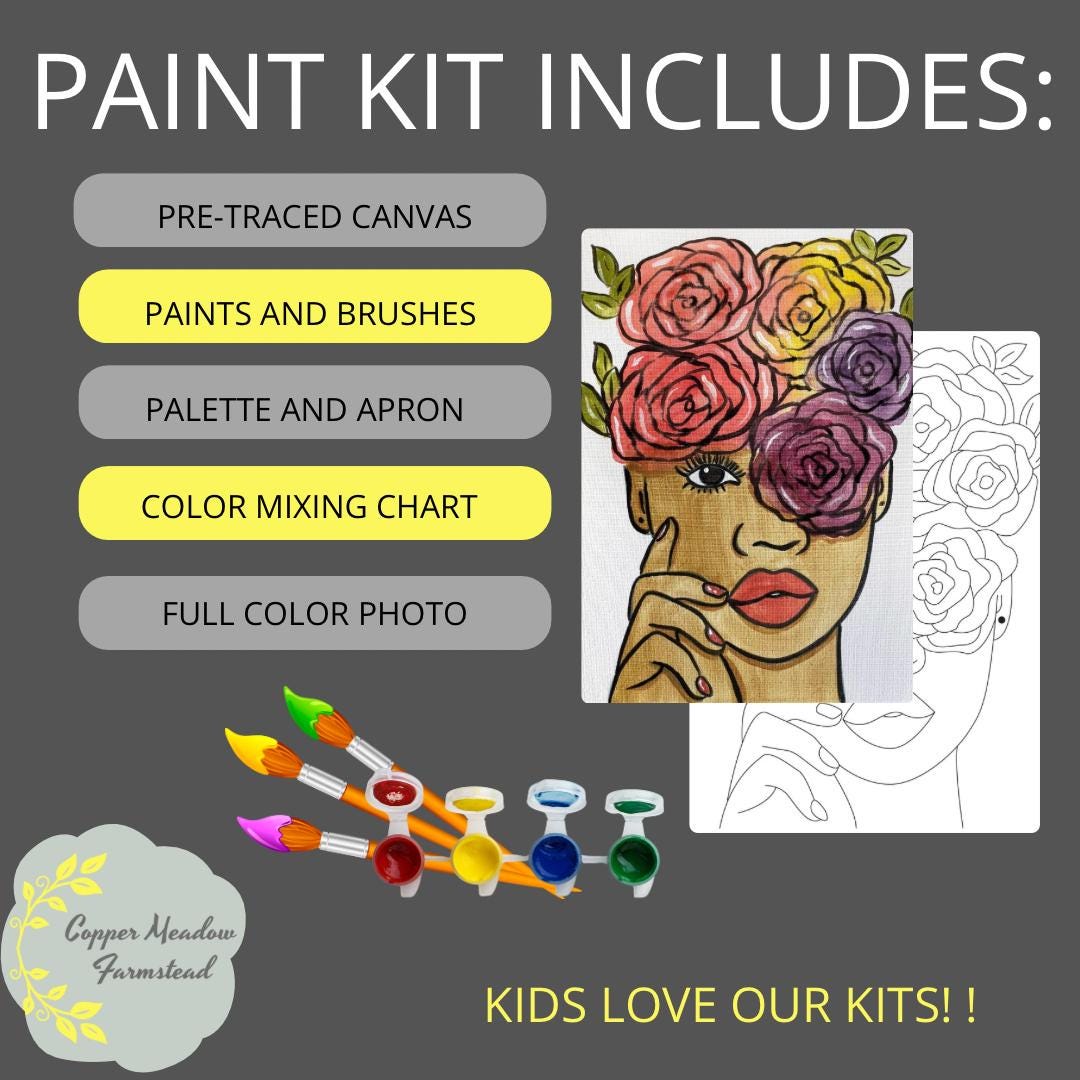 Yeessss Girl! -diy Canvas | Pre Drawn Canvas Ready to Paint | Stocking ...