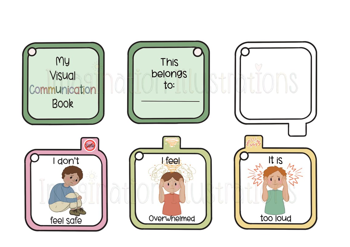 Lanyard Communication Cue Card Book- for Boys - Etsy