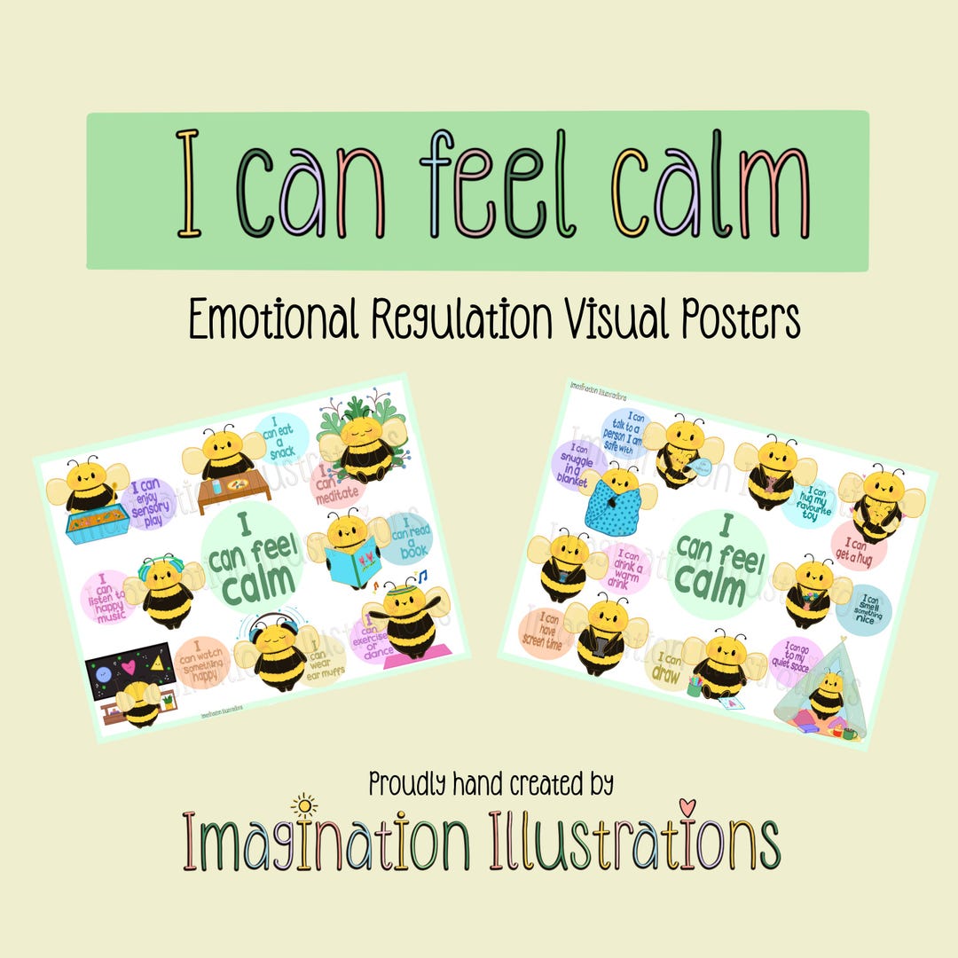 Emotional Regulation Visual Posters- Sonny the Bee - Etsy
