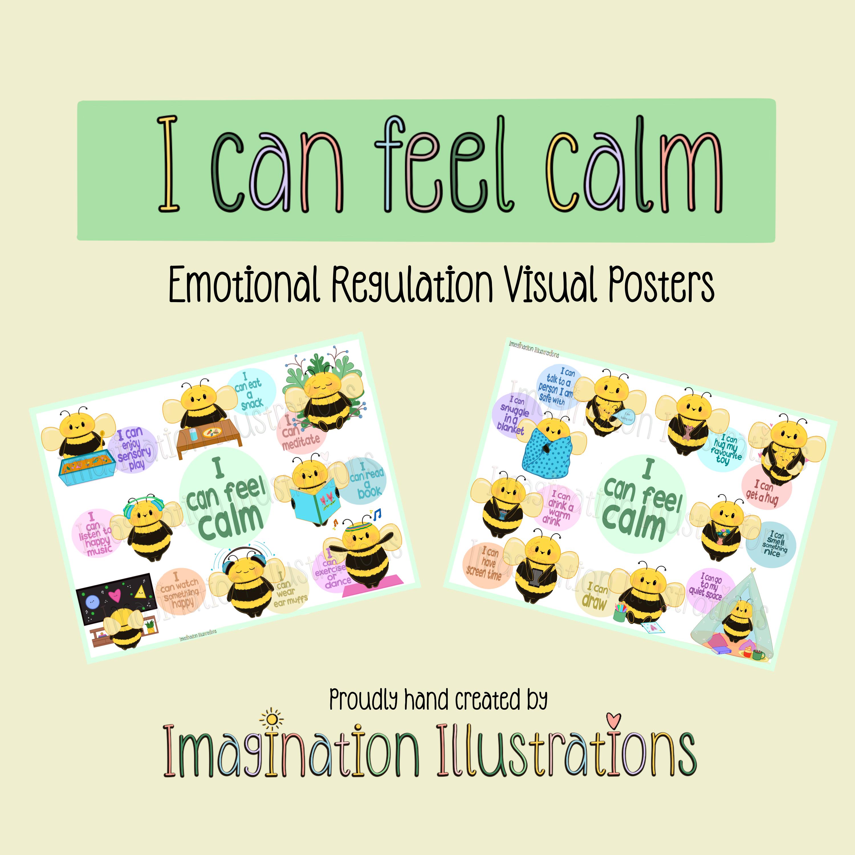 Emotional Regulation Visual Posters- Sonny the Bee - Etsy