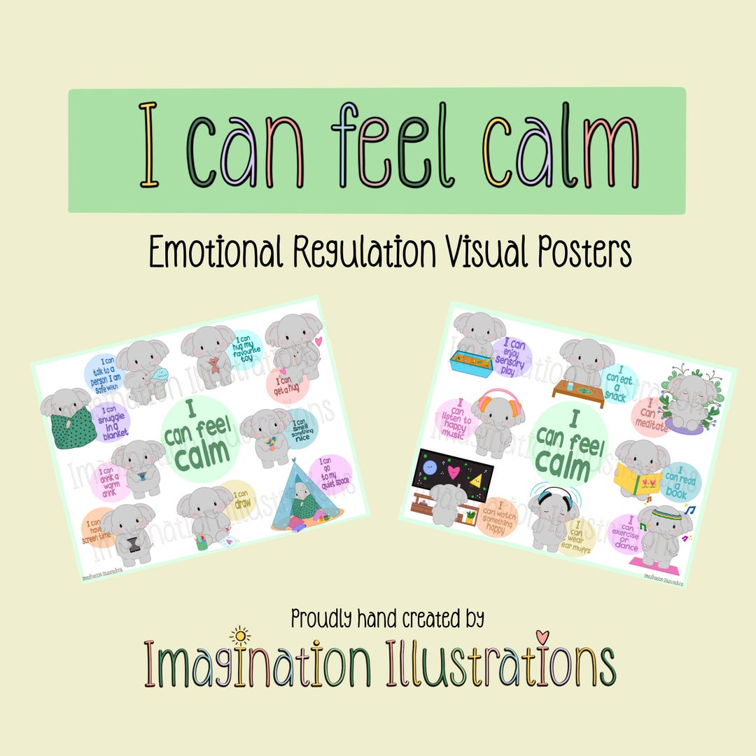 Emotional Regulation Visual Posters- Nelli the Elephant - Etsy