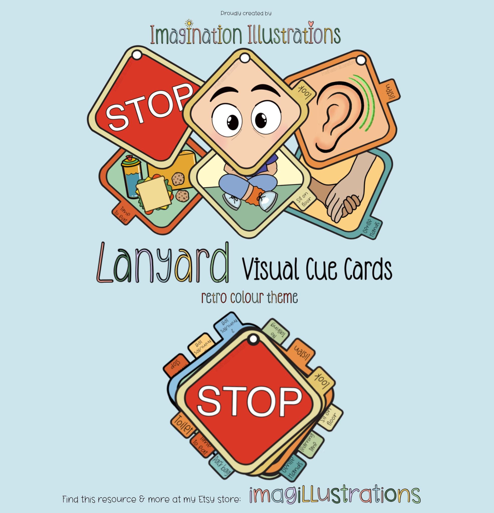 Lanyard Cue Cards for Classroom - Etsy