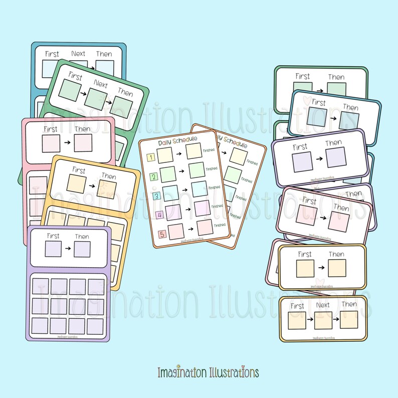 Classroom & Home Visual Support Schedule- Visual Cue Cards First, Then ...
