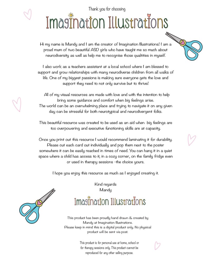 Emotional Regulation Visual Cue Cards Support - Sonny the Bee - Etsy