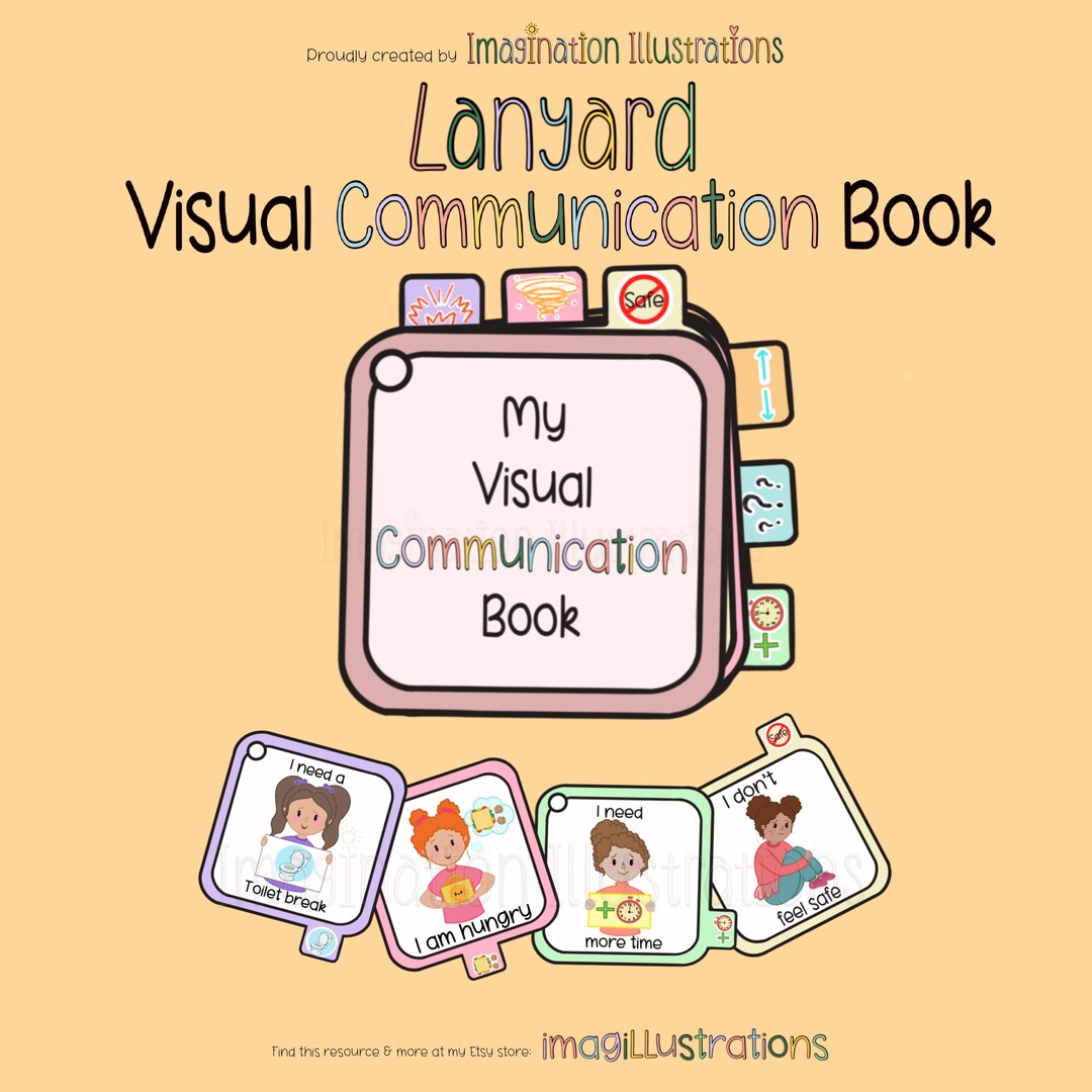 Lanyard Communication Cue Card Book- for Girls - Etsy