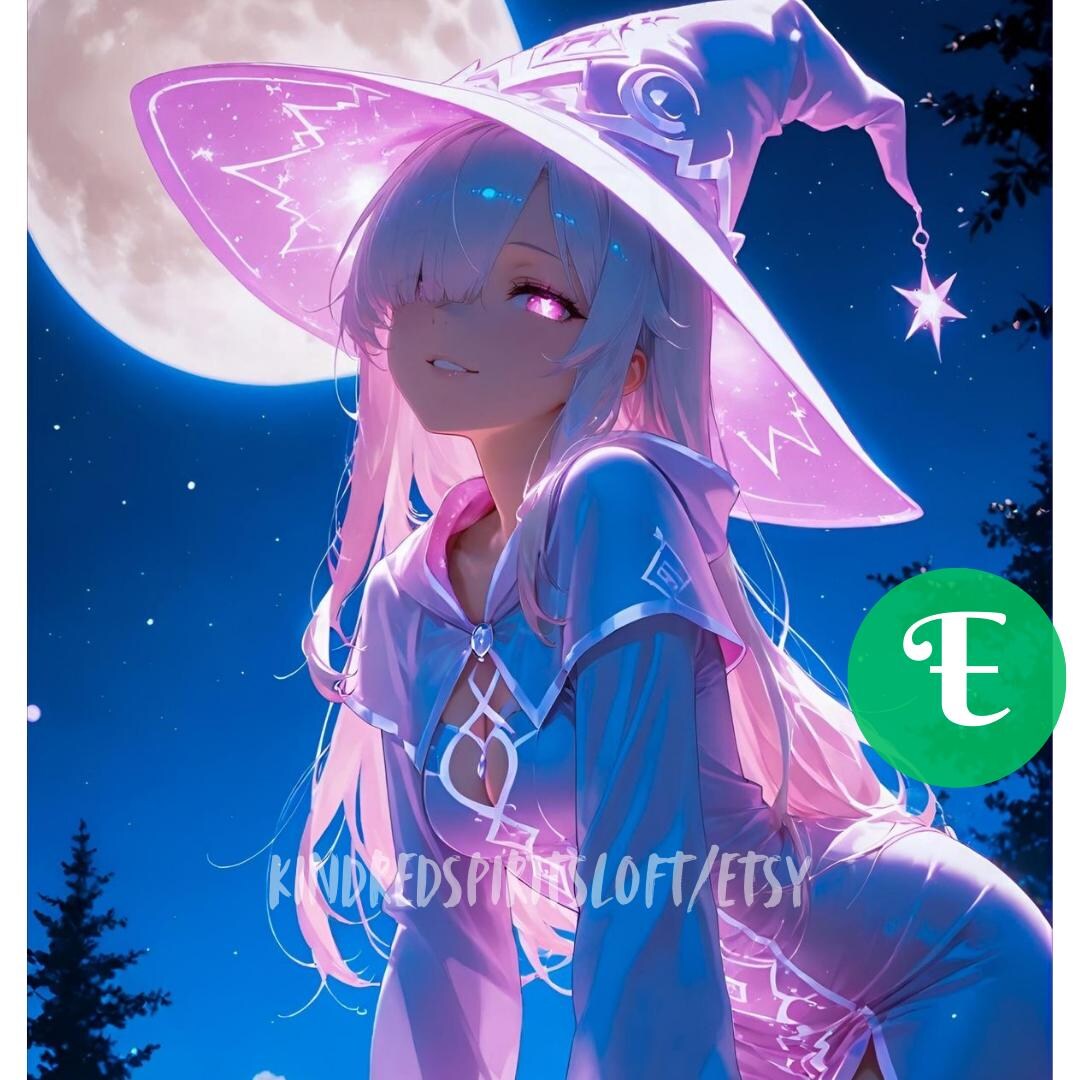Lunar Witch Spirit Companion: Psychic Clarity, Dream Binding (digital ...