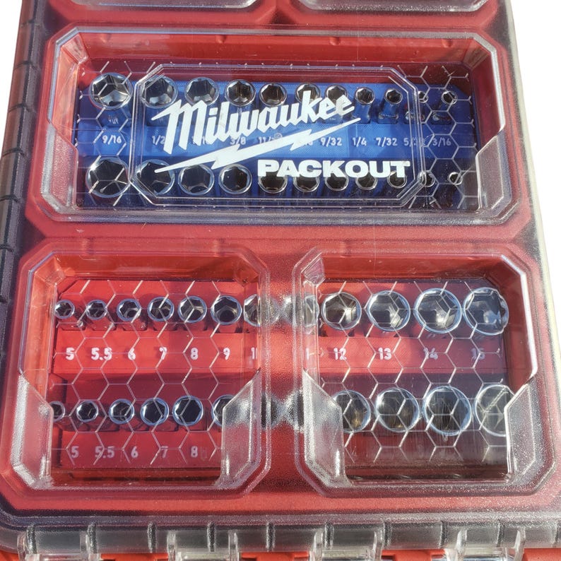 Milwaukee Pack Out Insert for Standard Size Square End Sockets - Etsy