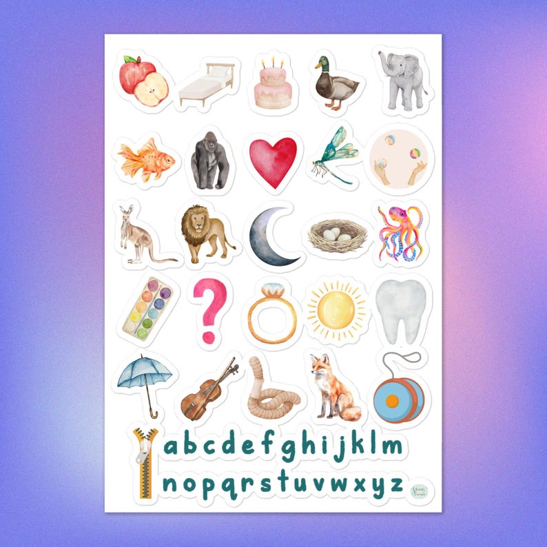 Phonics Stickers for Kids – ABC Letter & Sound Match – Educational ...
