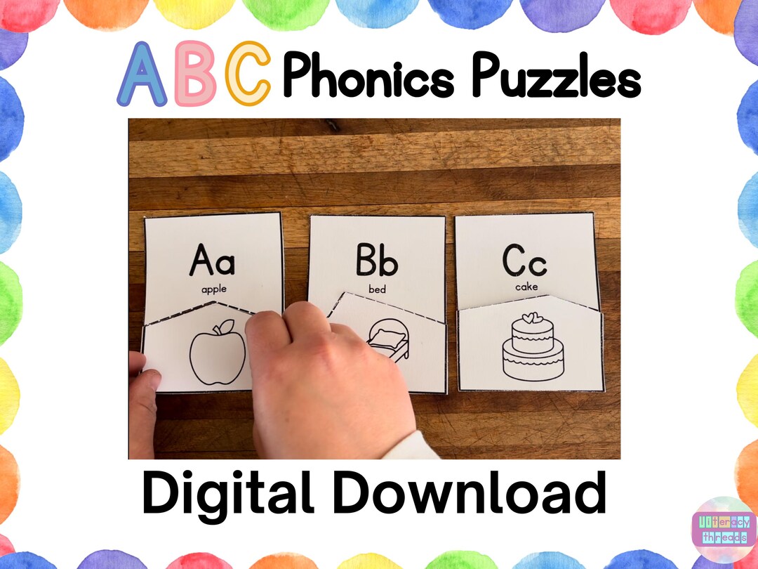 ABC Letter Sound Match Puzzle Phonics Digital Download Beginning Sound ...