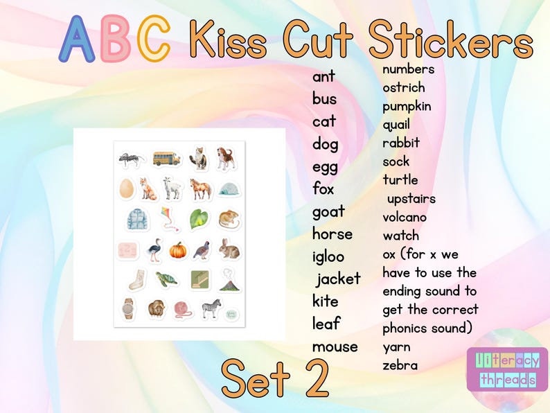 Phonics Stickers for Kids – ABC Letter & Sound Match – Educational ...