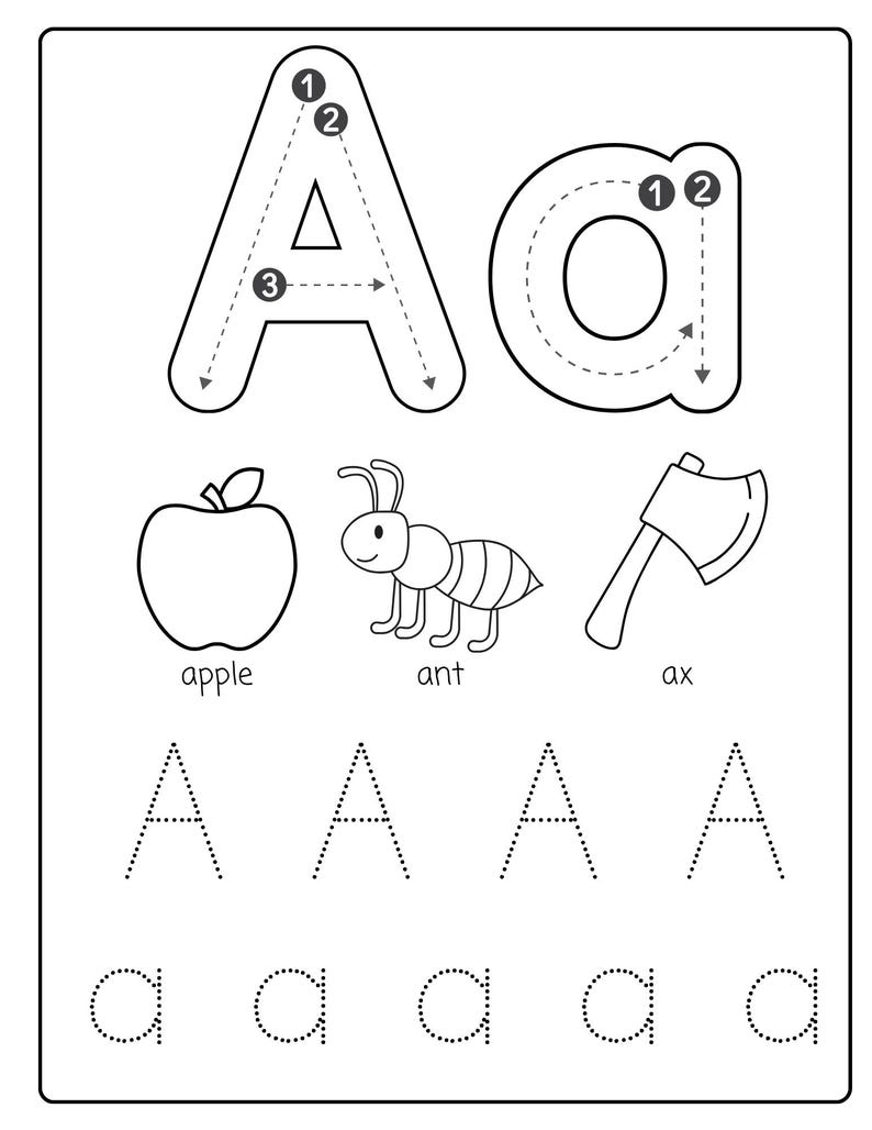 ABC Phonics Tracing Worksheets Alphabet Coloring Pages Letter Tracing ...