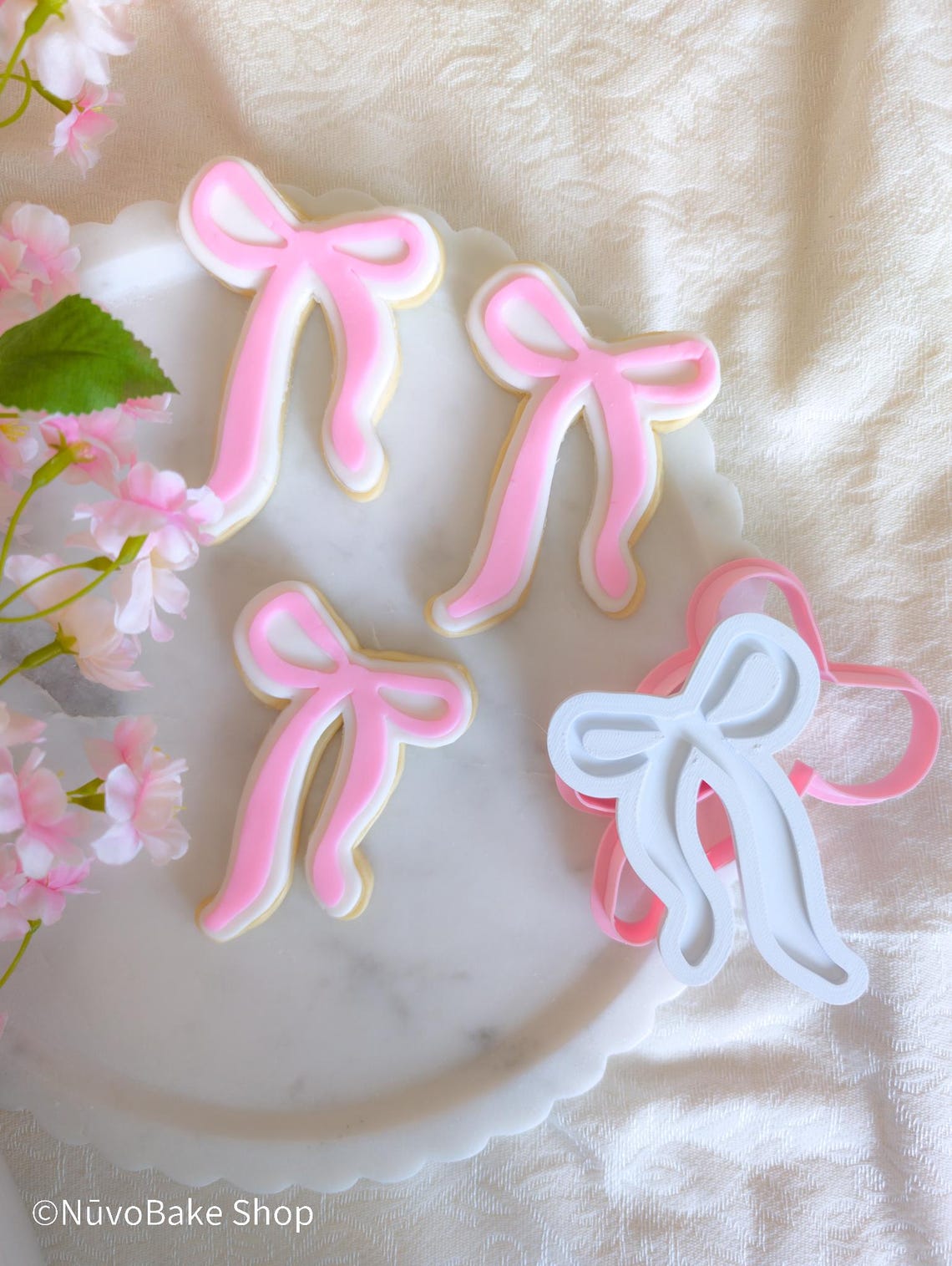 Bow Coquette Cookie Cutter and Embosser, Sugar Cookies, Fondant, Baking ...