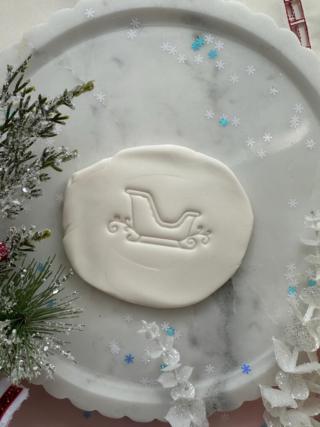 Elegant Sleigh Cookie Cutter and Stamp, Debosser, Christmas Stamp ...