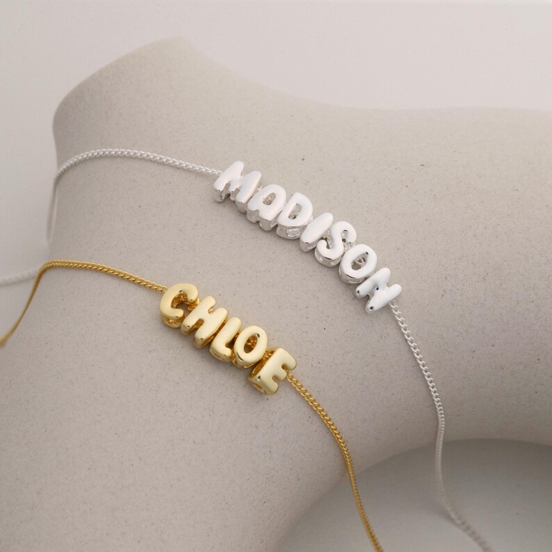 Custom 3D Bubble Letter Name Necklace,personalized Movable Name Pendant ...