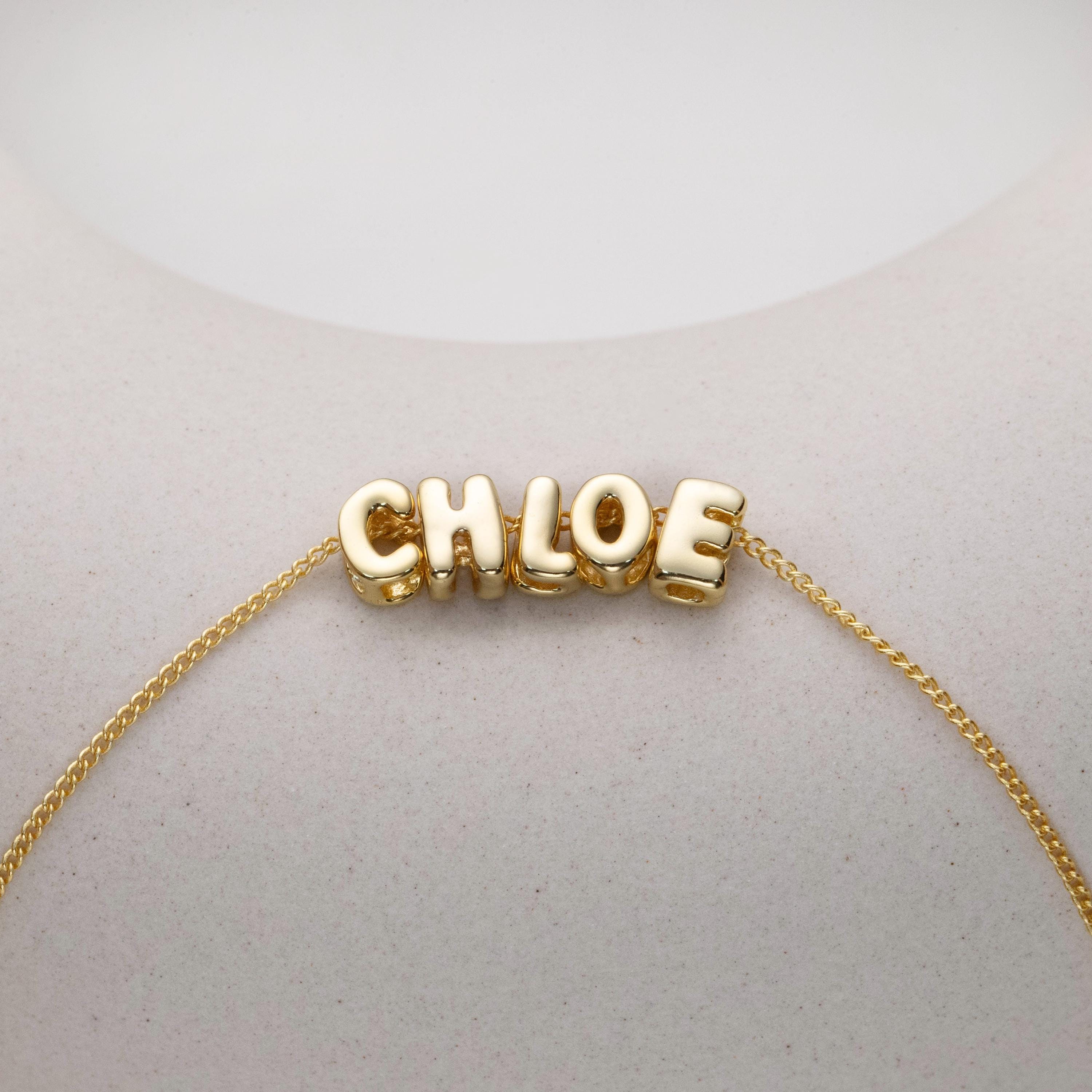 Custom Bubble Letter Necklace,personalized 3D Name Necklace,movable ...