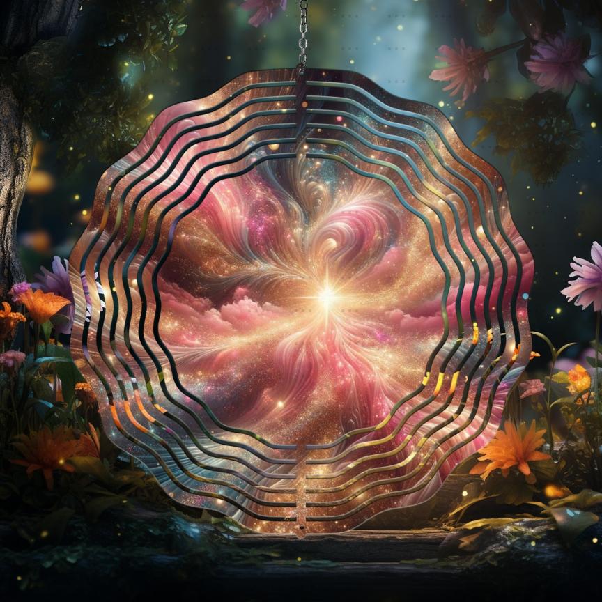 Celestial Cosmic Swirl Spinner Template, Wind Spinner Sublimation ...