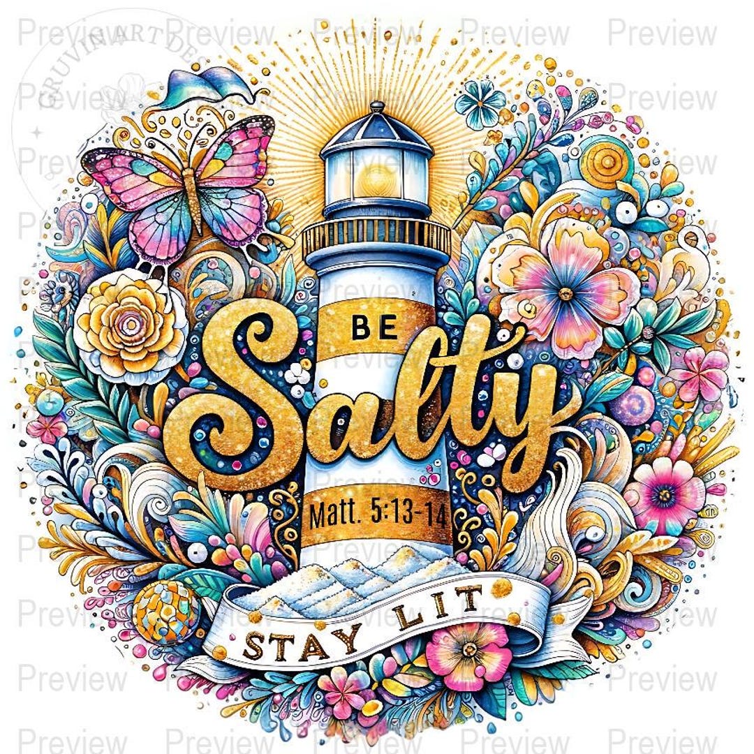 Christian Salt & Light Design Matthew 5:13-14 PNG, Christian Shirt ...