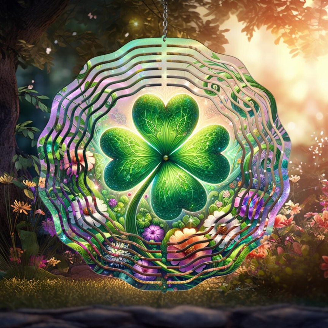 Shamrock Wind Spinner Sublimation Design, Instant Download, PNG File ...