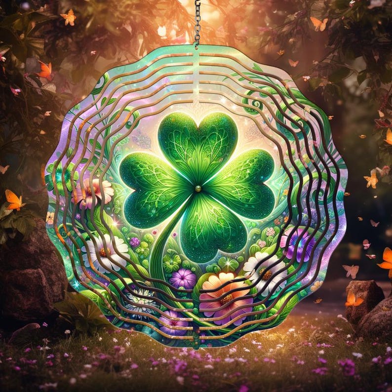 Shamrock Wind Spinner Sublimation Design, Instant Download, PNG File ...