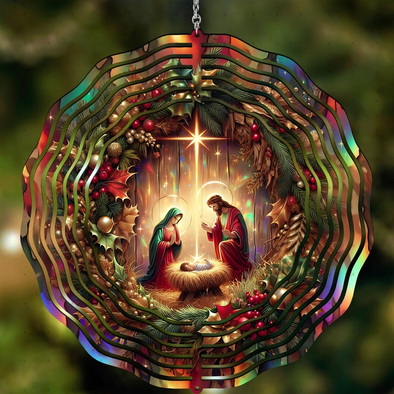 Nativity Wind Spinner Svg - Etsy