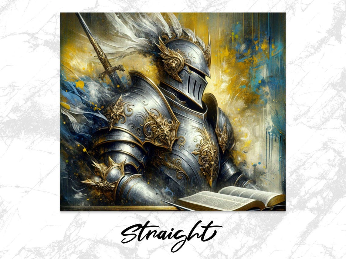 The Armor of God Knight Bible Digital Art, Fantasy Warrior Illustration ...