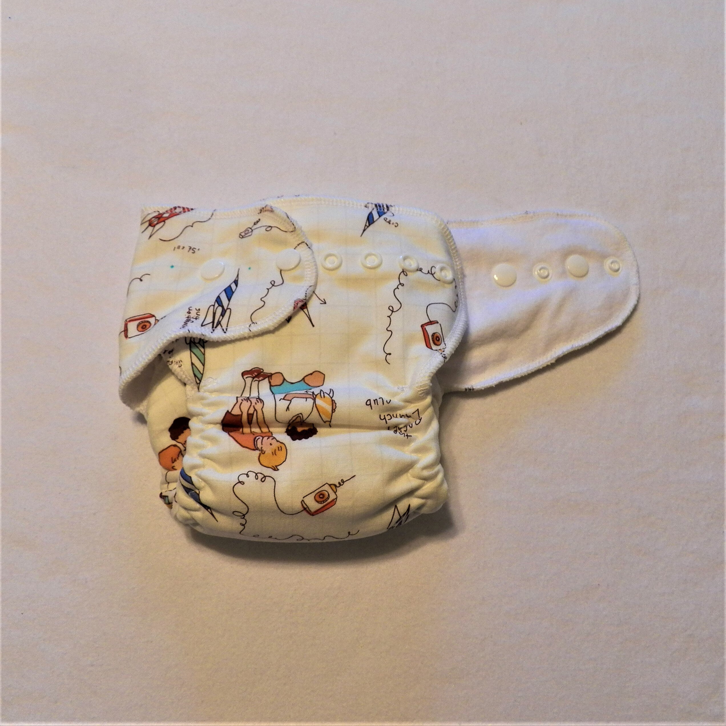 Rockets- Fitted Small Cloth Diaper- 6 to 12 Pounds- RTS, Washable ...