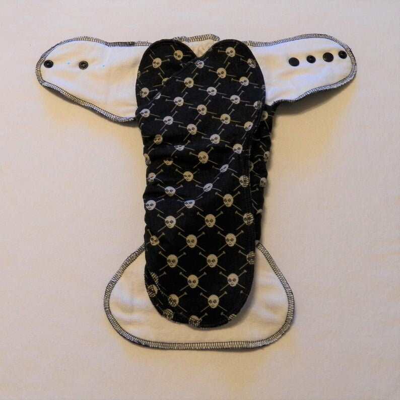 Fitted Large Cloth Diaper- 20 to 30 Pounds- Black Stripes- 19014 - Etsy