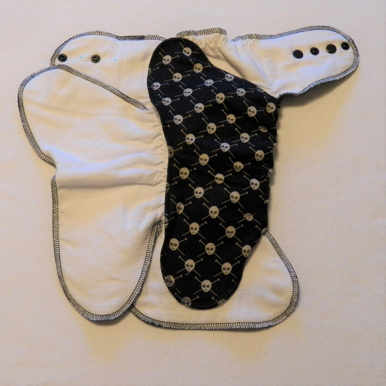 Fitted Large Cloth Diaper- 20 to 30 Pounds- Black Stripes- 19014 - Etsy
