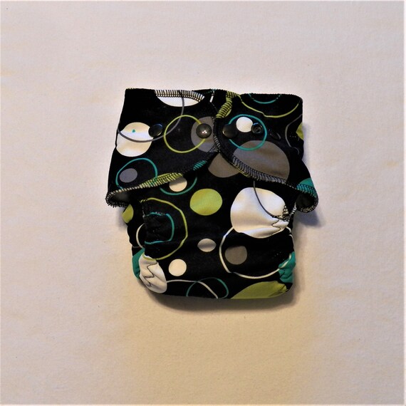 Lagoon Circles Fitted Small Cloth Diaper 6 to 12 pounds | Etsy