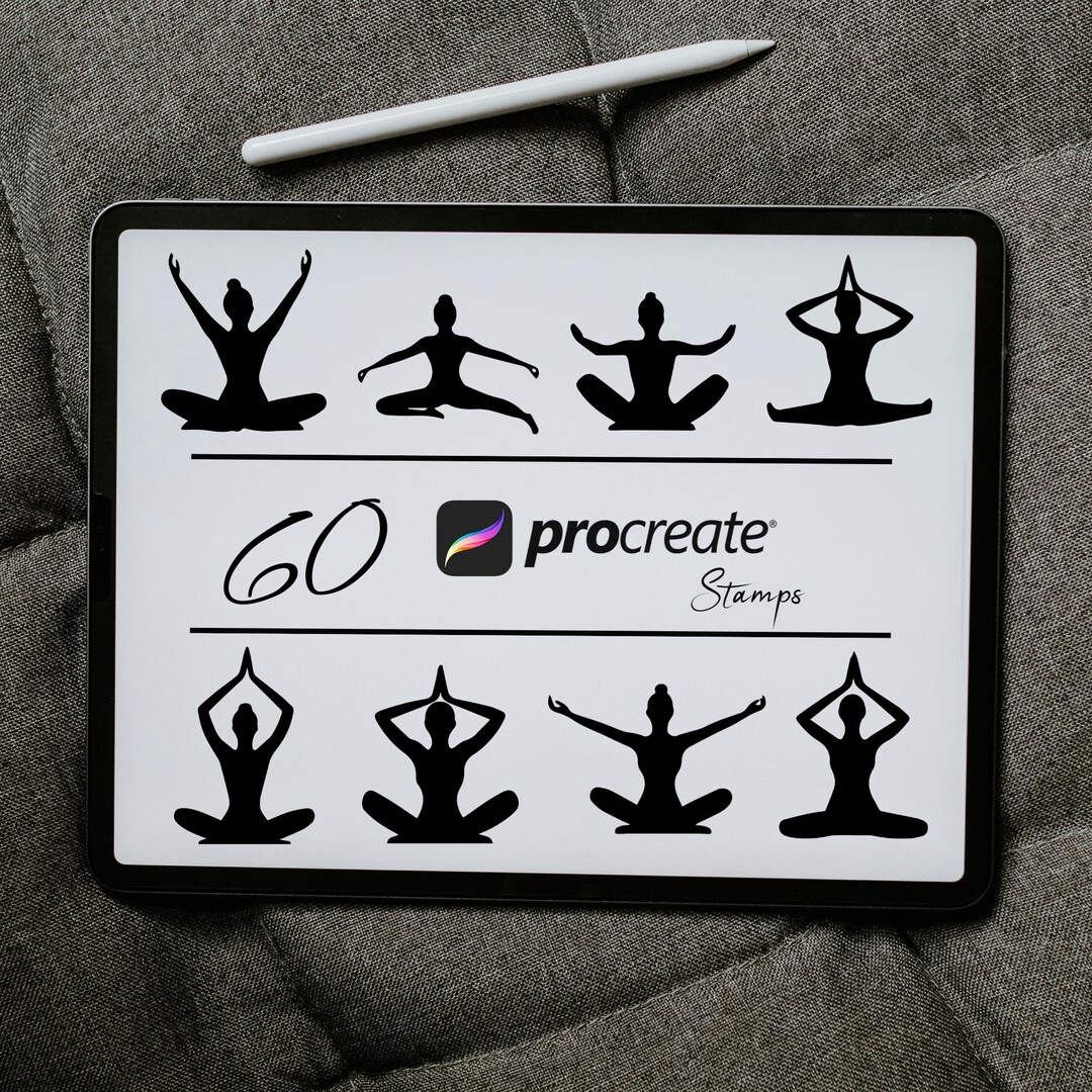Yoga Pose Procreate Stamps: Body Guides Brush Set (digital Download) - Etsy