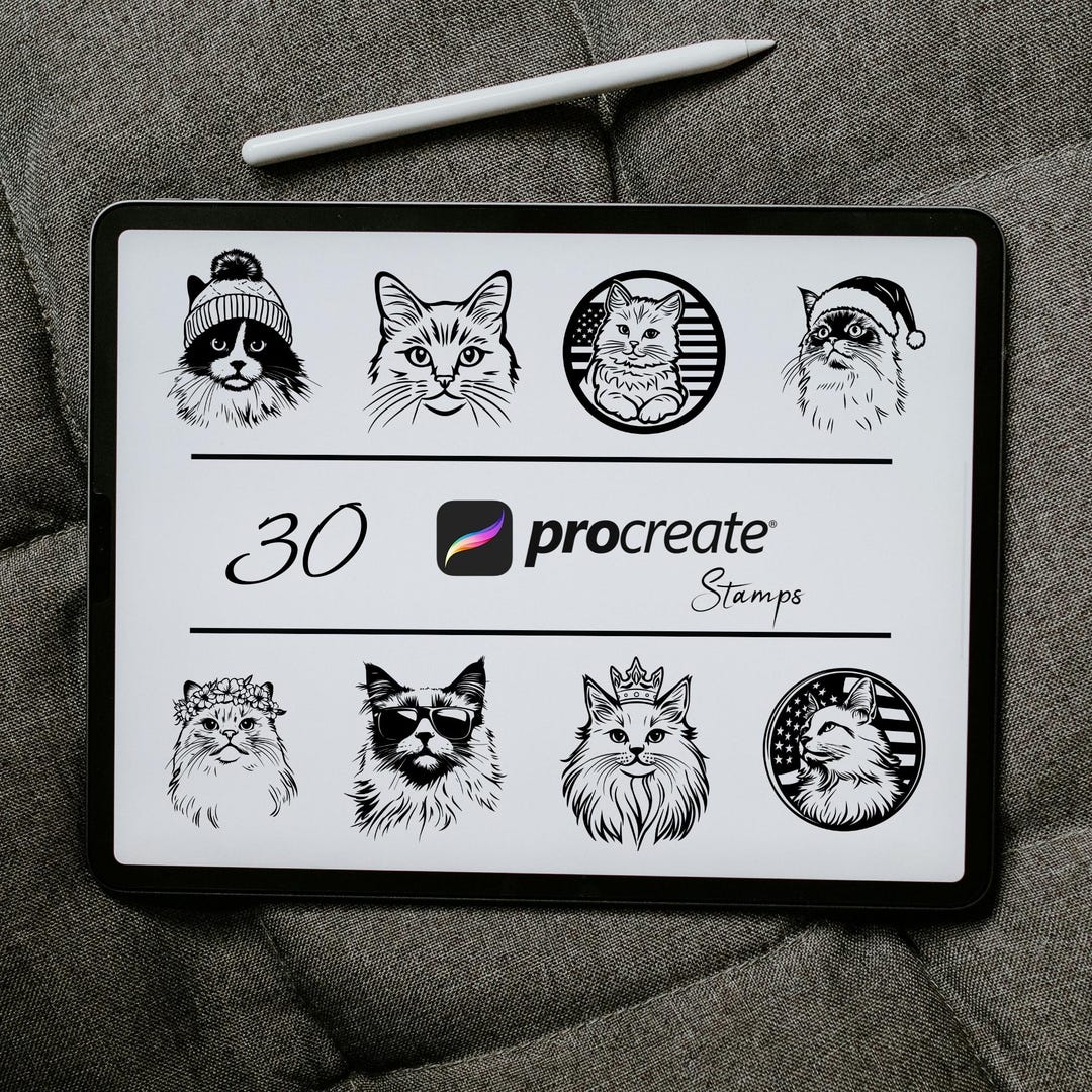 Ragdoll Cat Procreate Stamps | Procreate Cute Cats, Cat Breed Procreate ...